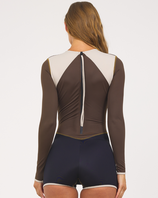 Full Coverage Surf Suit in Seas of Sable - Women's Surf Swimsuit ...